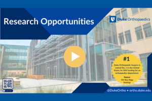 Resident Research | Duke Department of Orthopaedic Surgery