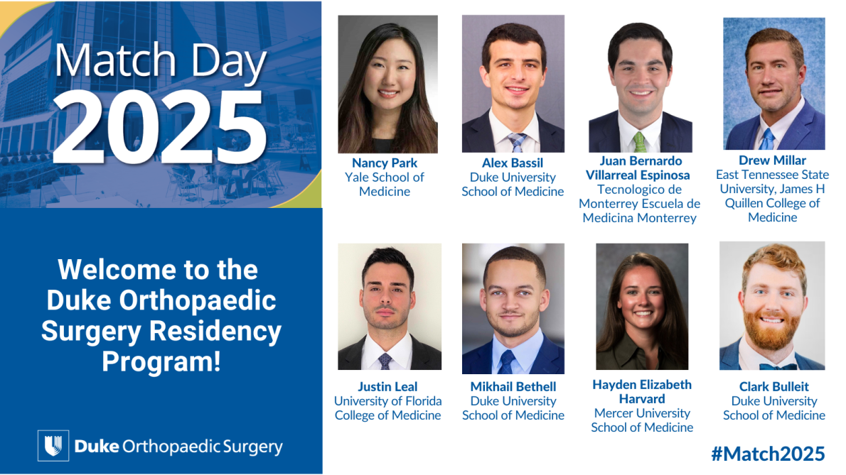Welcoming Our Exceptional Incoming Orthopaedic Residents | Duke ...